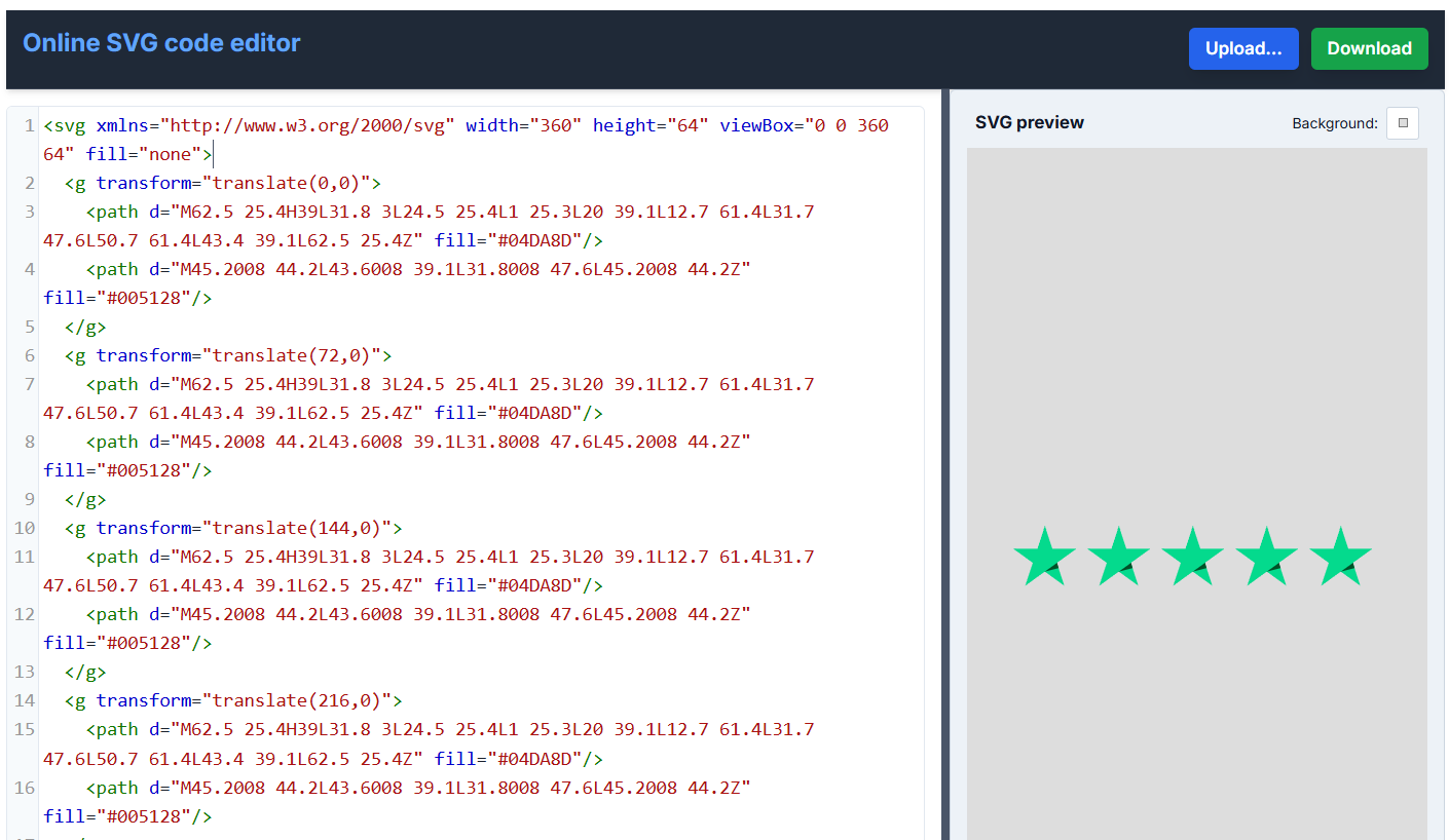 SVG Code Editor - AI Tech Cafe
