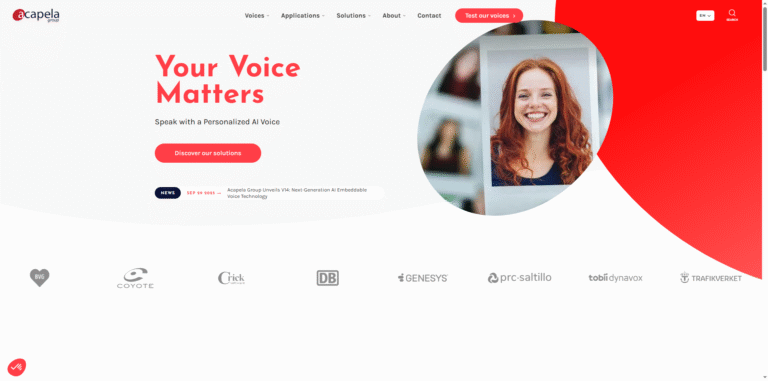 Acapela Group Review | Pricing & Best Alternatives - AITechCafe